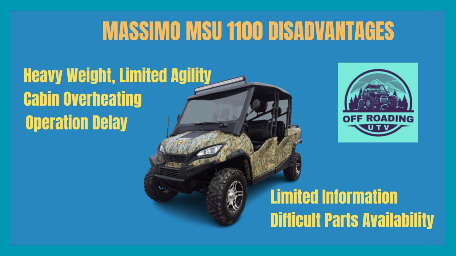 Massimo MSU 1100 UTV Reviews, Advantages, Disadvantages, Goods, Bad ...